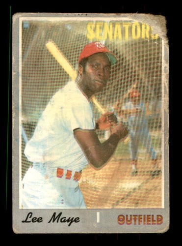 1970 Baseball Topps Lee Maye Washington Senators #439 | eBay