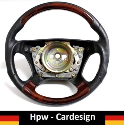 Lenkrad Wurzelholz Holz Leder Mercedes W201 W124 R129 W463 W140 VICTOR ...