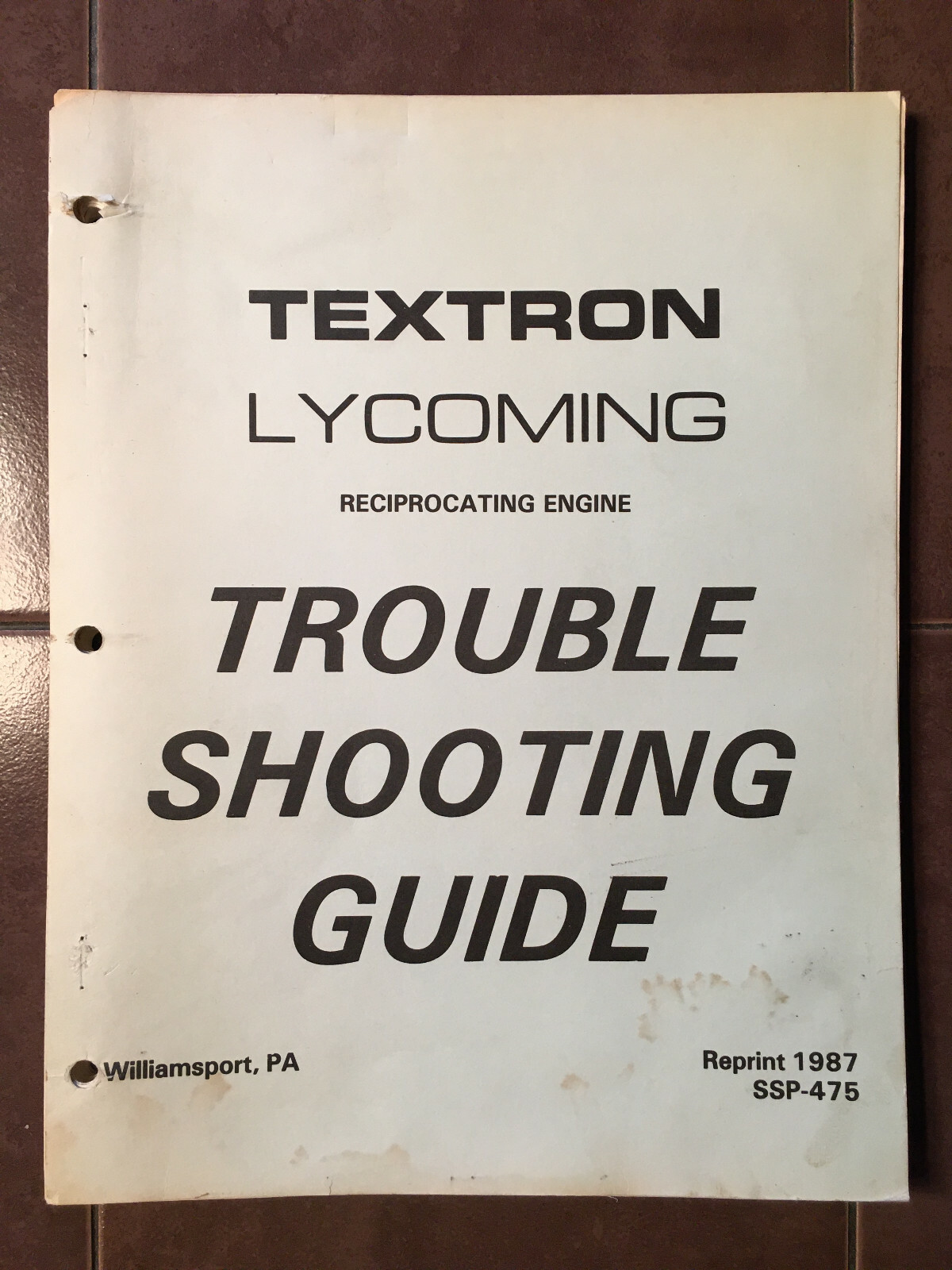 Lycoming Textron Aircraft Engine Trouble-Shooting Manual | eBay