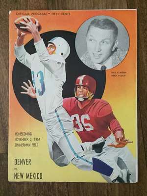 NEW MEXICO STATE @ DENVER COLLEGE FOOTBALL PROGRAM 1957 EX | eBay