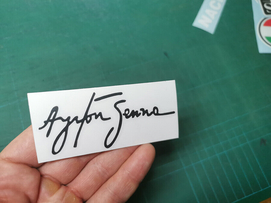 Ayrton Senna signature signature X1 decal vinyl adesivi autocollants ステ ...
