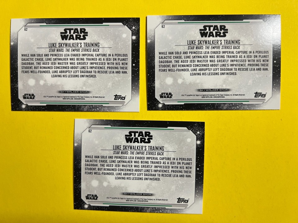 2019 Star Wars Skywalker Saga Orange Parallel Base Luke Skywalker's ...