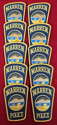 WARREN OHIO POLICE Patch Lot Trade Stock 10 Police Patches POLICE PATCH ...