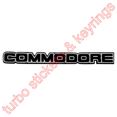 HOLDEN COMMODORE BADGE VINYL STICKER BLACK SILVER CAR REAR GARNISH ...