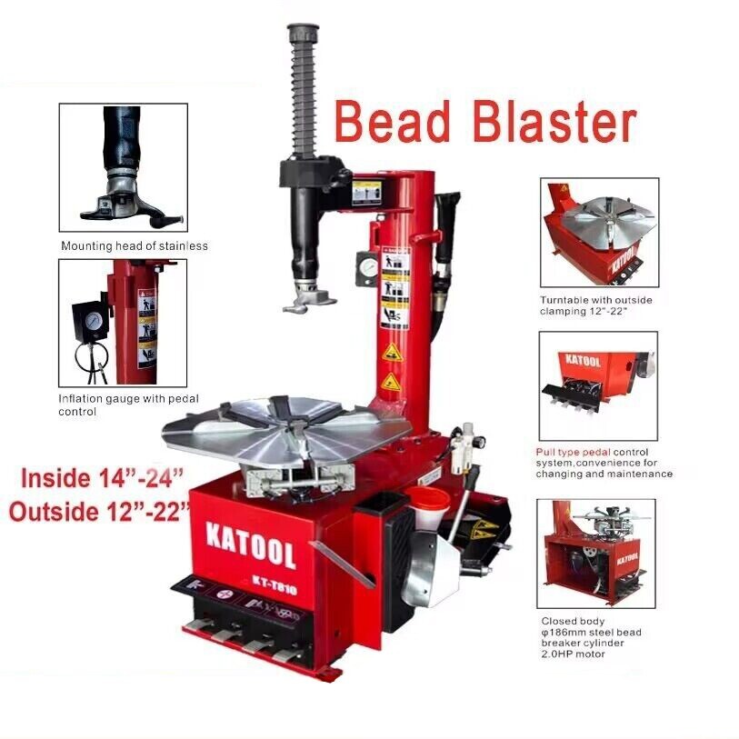 KATOOL Tire Changer Machine KT810 Bead Blaster Tire Changer Wheel ...