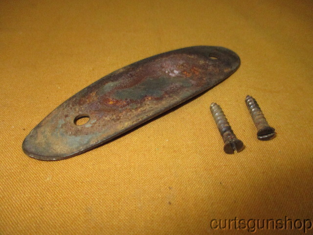 Vintage Steel Buttplate with Two Screws | eBay