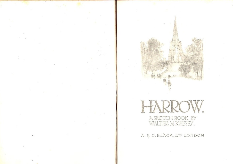 1914/33 HARROW Public School SKetchbook & History Walter M Keesey ...