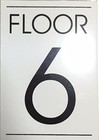 FLOOR SIX (6) SIGN (WHITE)-REF24-1027 | eBay