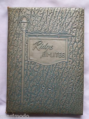 1951 ELDERS RIDGE HIGH SCHOOL YEARBOOK, EDRI, PENNSYLVANIA RIDGE HI ...