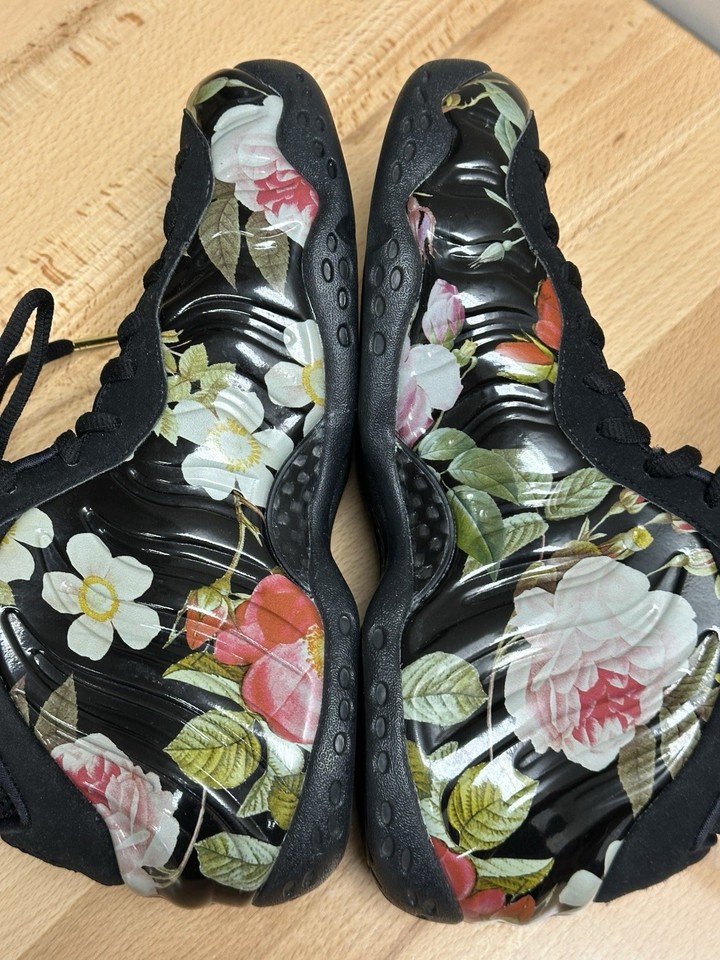 Rare 2018 Men’s 8.5 Nike Air Foamposite One Floral Black Red Women’s 10 ...