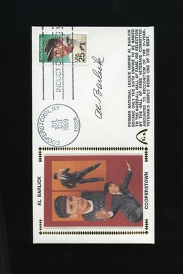 1989 First Day Cover Envelope Set-Break Al Barlick Cooperstown AUTO ...