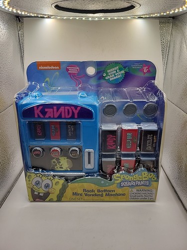 SpongeBob SquarePants Rock Bottom Mini Vending Machine Set - Brand New ...