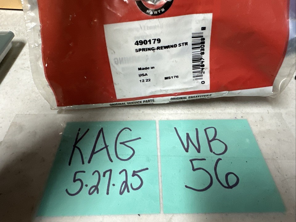 Genuine Briggs & Stratton 490179 Recoil Starter Spring OEM | eBay