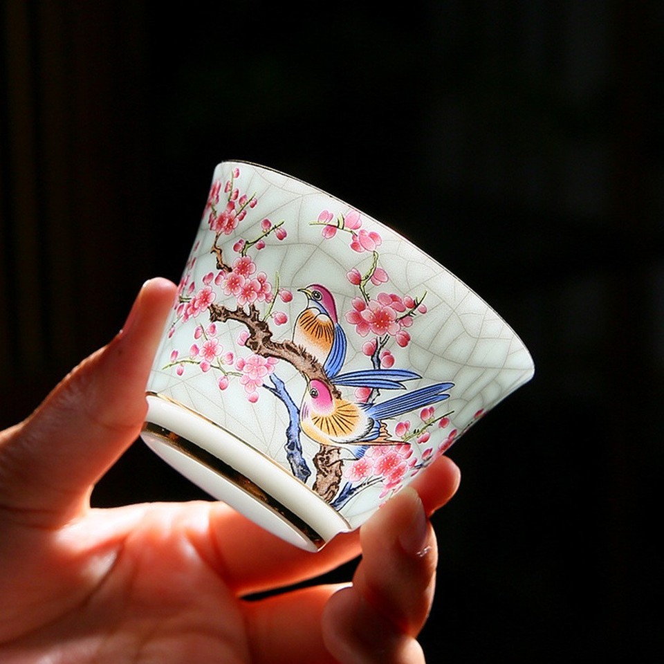 Household Tea Cup Exquisite Ceramic Teaware Tea Cup Retro Style Tea Cup ...