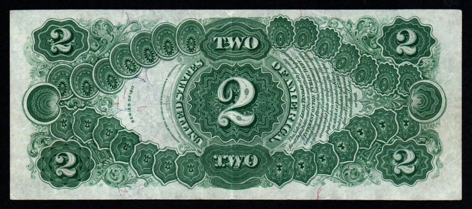 1917 $2 LARGE Size BEAUTIFUL AU Legal Tender United States Note! | eBay