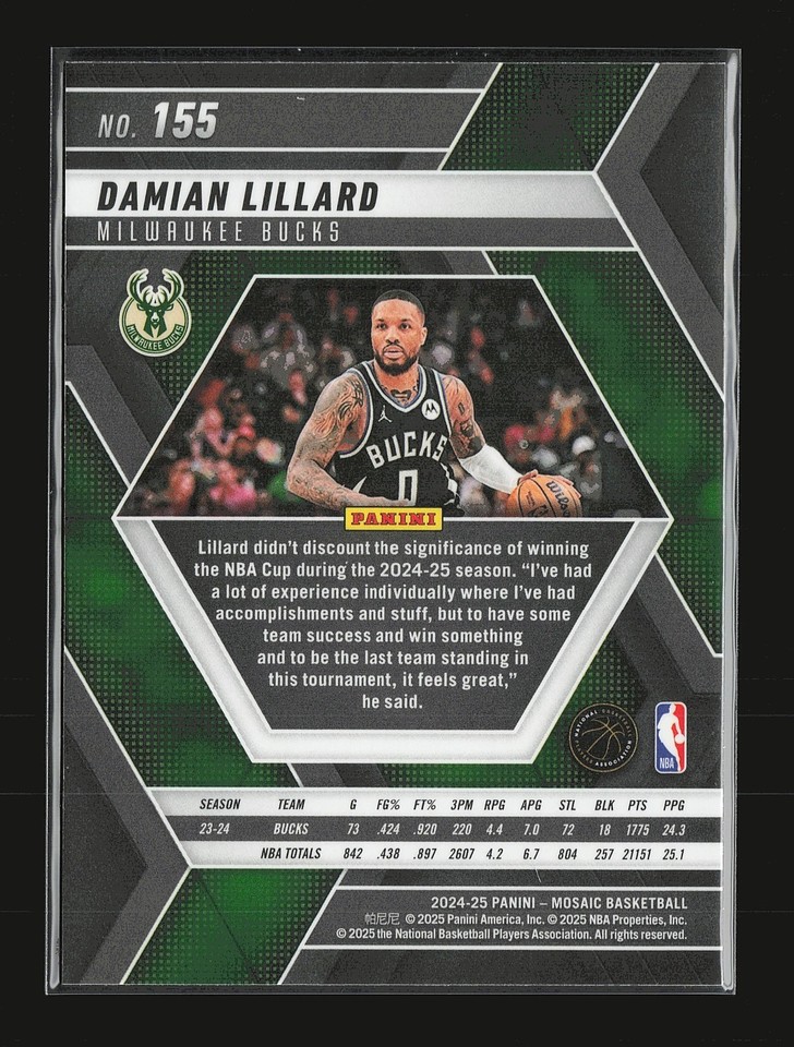 2024-25 Panini Mosaic - Damian Lillard #155 | eBay