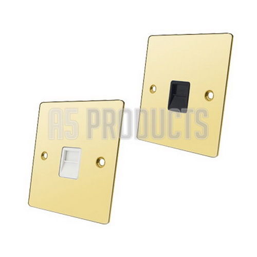 Telephone BT Phone Wall Socket in Gold Effect Polished Mirror Brass ...