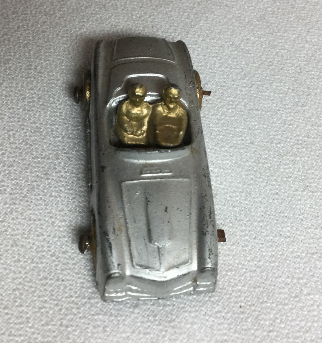 Vintage Slush Antique Toy Car Silver Metal Barclay Gold Driver | eBay