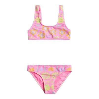 Roxy Girls Beach Day Together Two Piece Bralette Bikini Set (Size 3, 4 ...