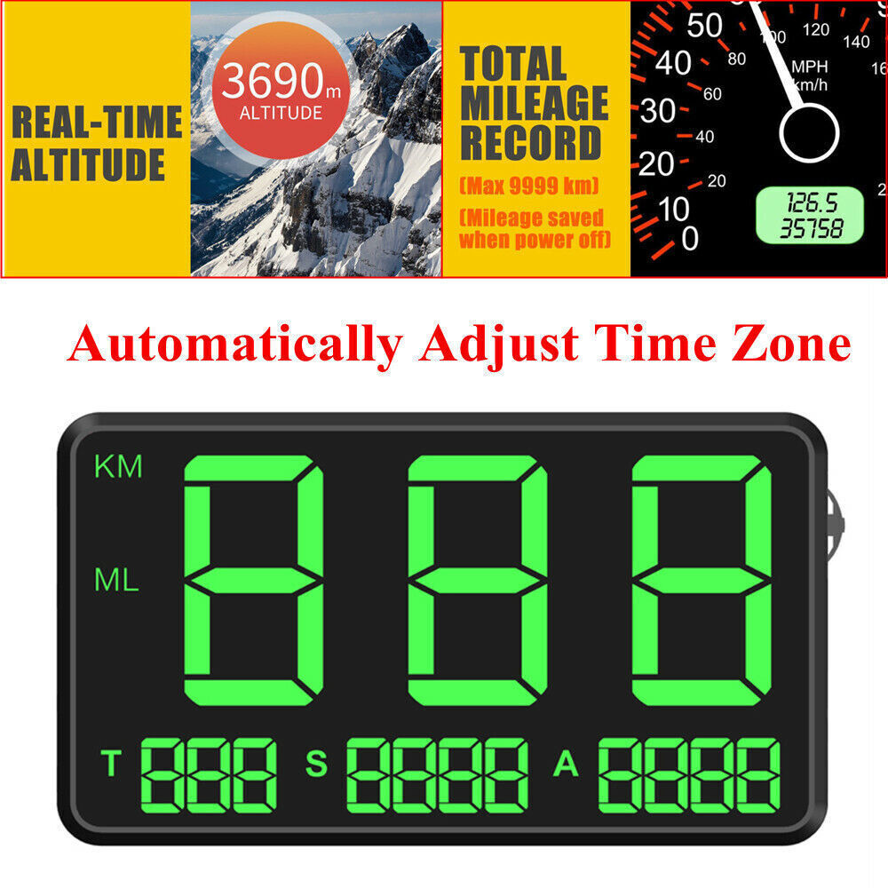 4.5" Car C80 Screen Driving Speed Digital GPS Speedometer HUD Head-up ...