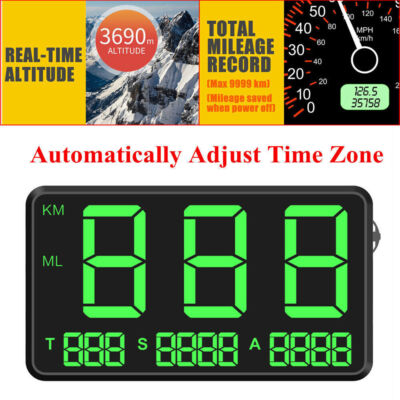 4.5" Car C80 Screen Driving Speed Digital GPS Speedometer HUD Head-up ...
