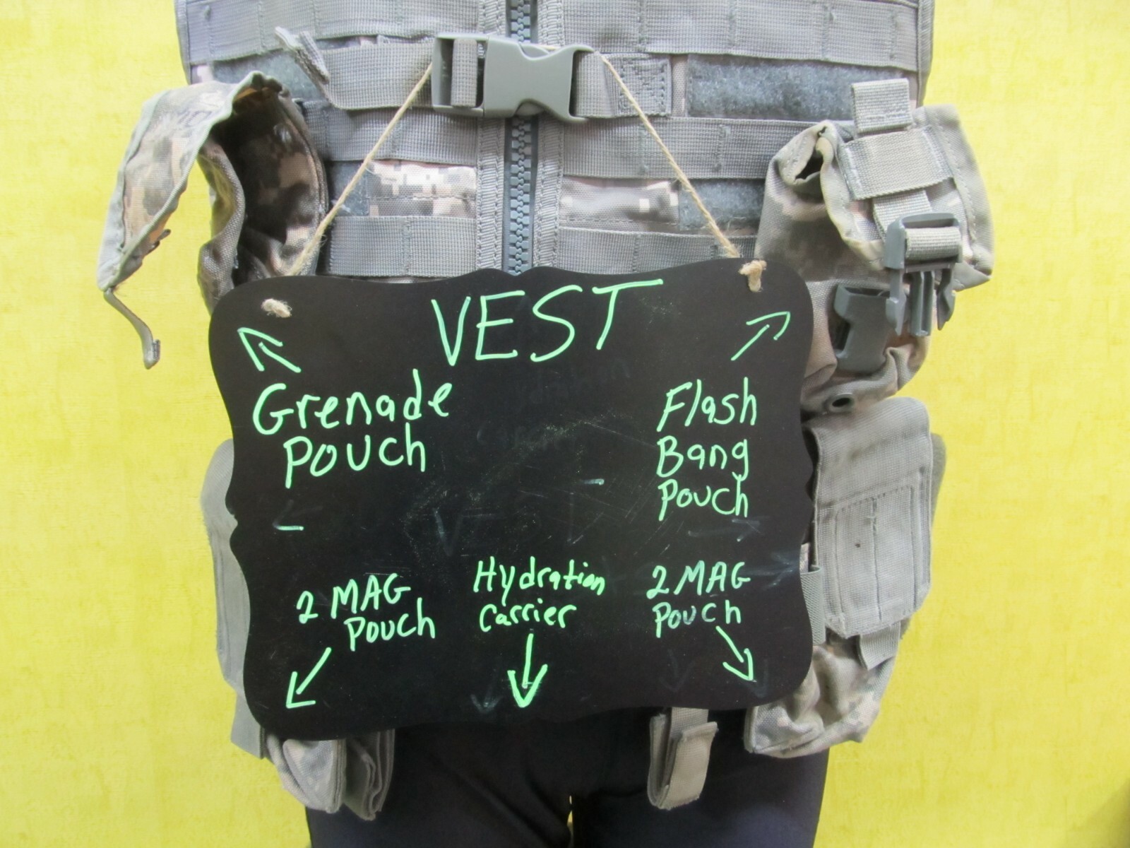 Army ACU FLC Carrier Vest Shooting Vest LBE Military Pouches Hydration ...