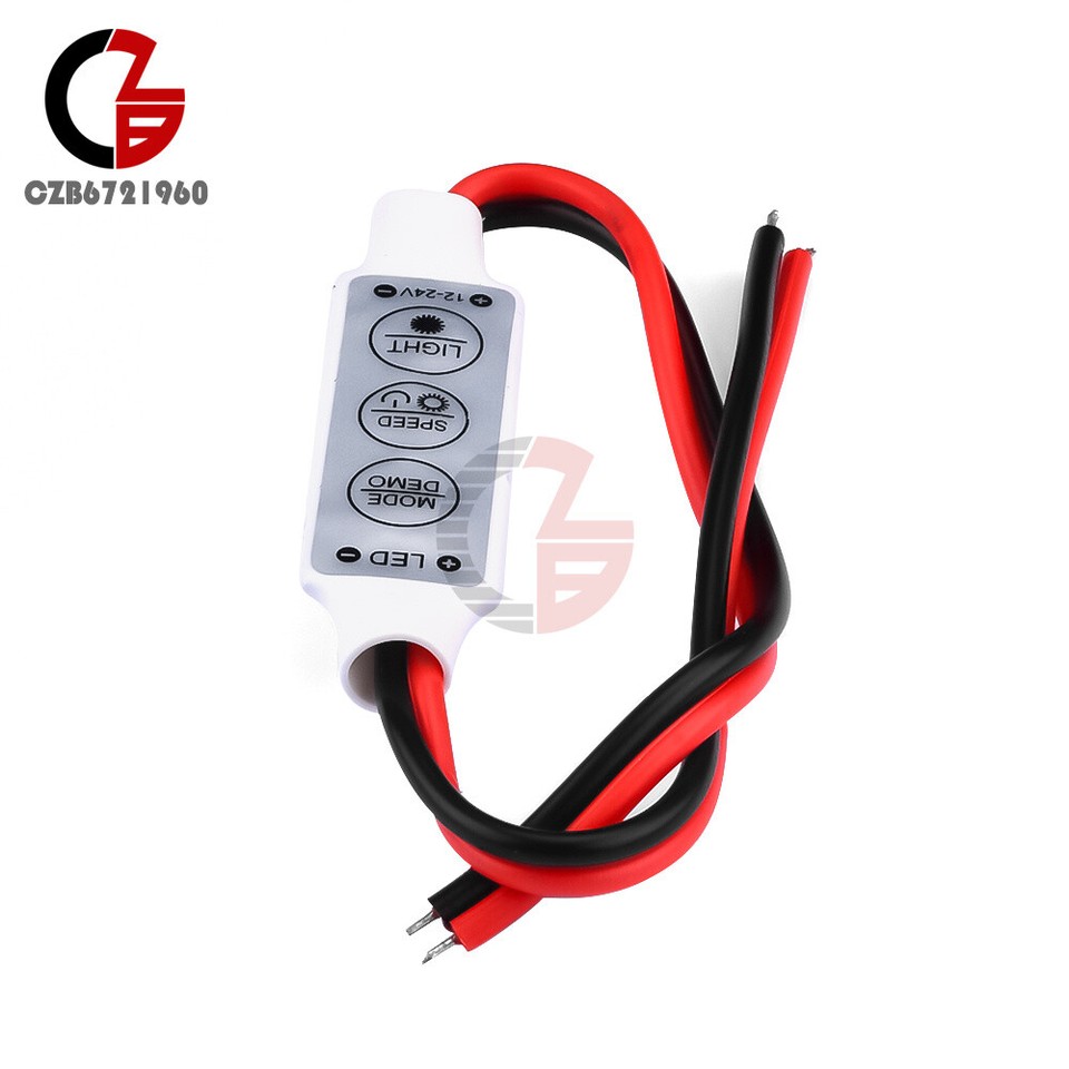 Mini 3 Keys Dimmer Controller DC 12V for Single Color 5050 3528 Led ...