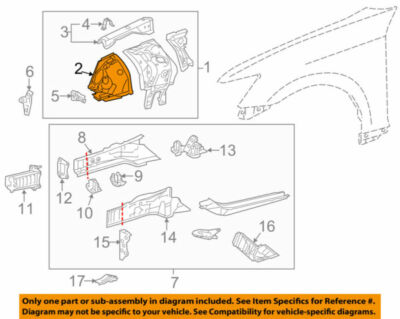 53712-24060 Toyota Apron, front fender, front lh 5371224060, New ...