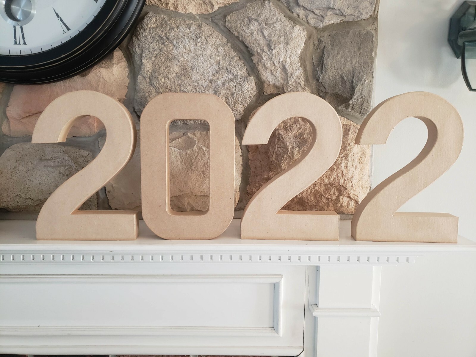 Giant Paper Mache Numbers 12" tall Unfinished Choose from 0 1 2 3 4 5 6 ...