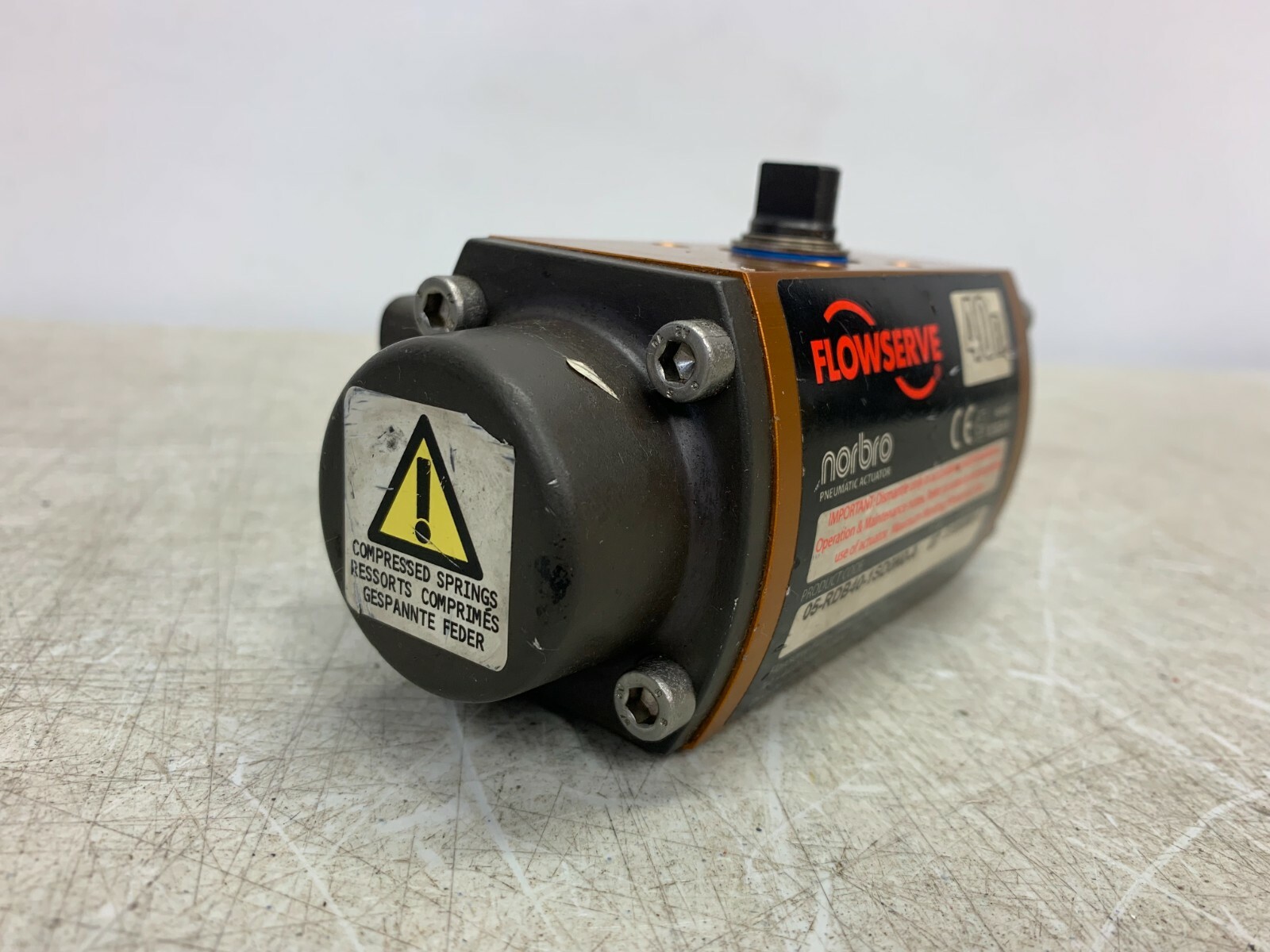 FLOWSERVE 40R NORBRO 05-RDB40-1SD0N0-A Spring Return Pneumatic Valve ...