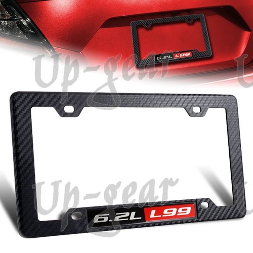 Carbon Look ABS License Plate Frame Cover Front & Rear W/ 6.2L L99 ...