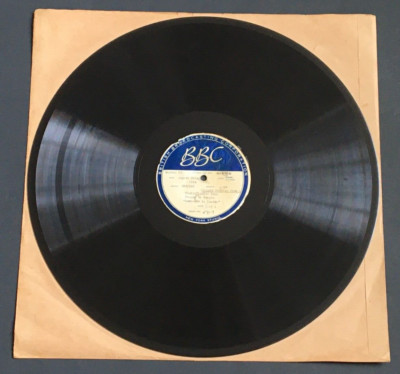 1944 BBC TRANSATLANTIC CALL 16" RADIO SHOW DISC GERMAN V-1 FLYING WW2 ...