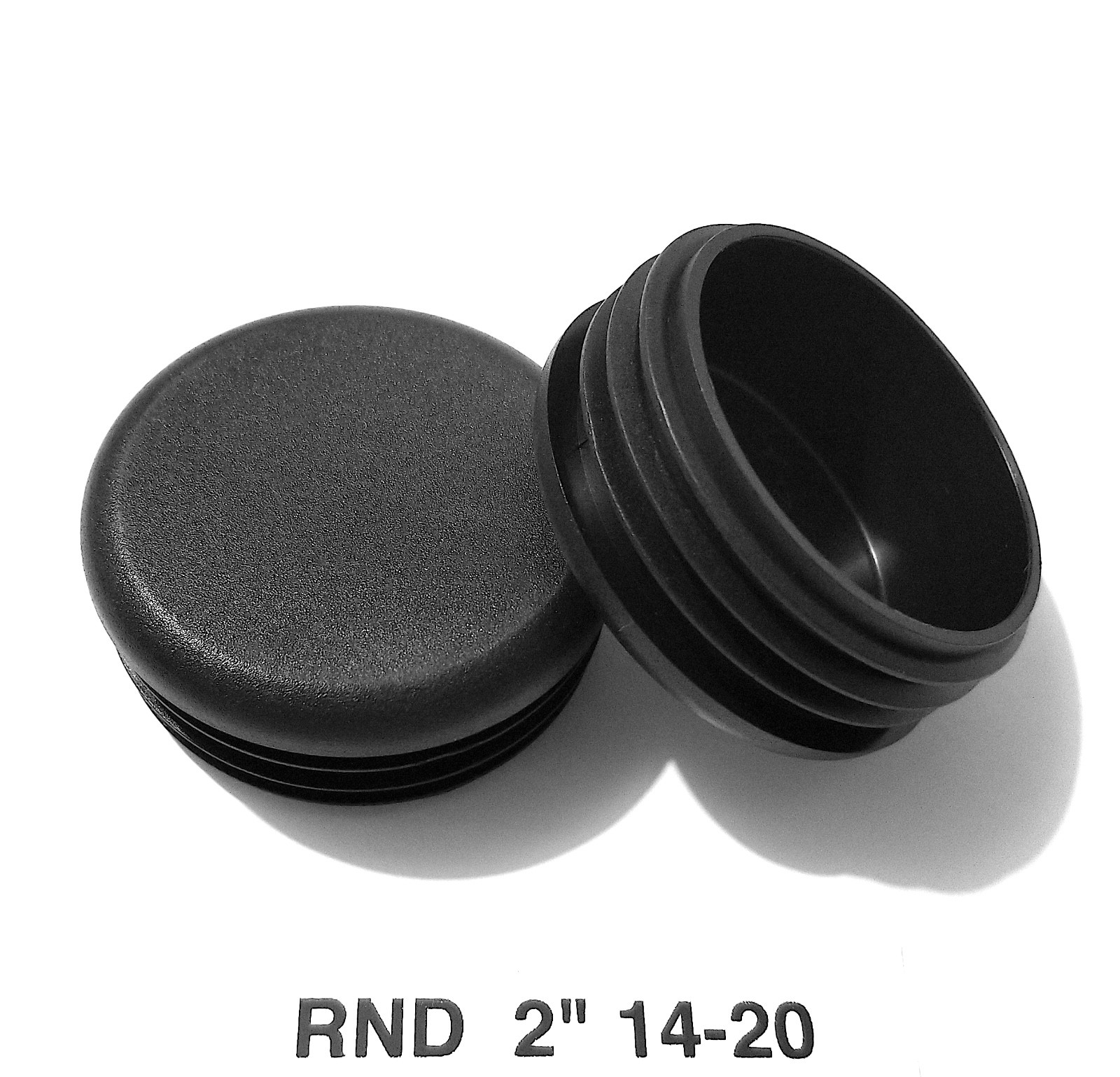 (4) Round 2" 14-20 Gage Black Tubing End Plugs Plastic Insert Caps | eBay
