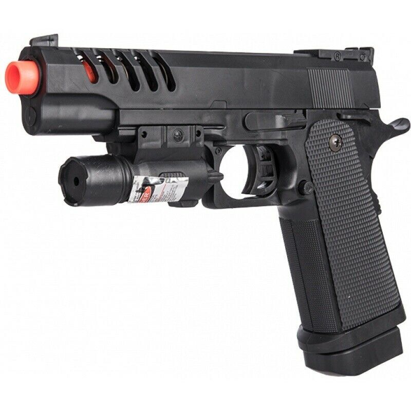 UKARMS TACTICAL M1911 SPRING AIRSOFT PISTOL HAND GUN w/ LASER SIGHT 6mm ...