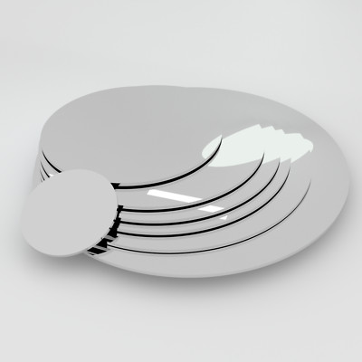 White Gloss Plastic Laser Cut Circle Discs Acrylic Various Sizes Huge ...