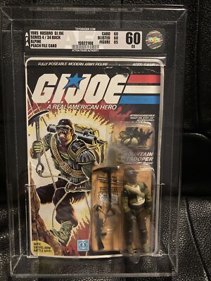 Vintage 1985 GI Joe Alpine Mountain Trooper, MOC AFA 60, Peach File ...