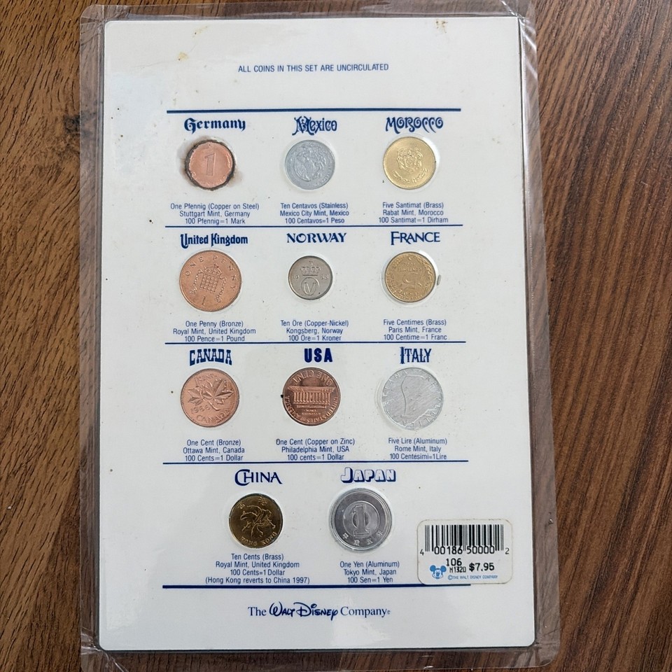Walt Disney World Epcot Center World Showcase INTERNATIONAL COINS - 11 ...