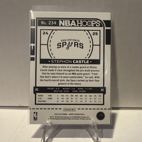 2024-25 Panini NBA Hoops Stephon Castle RC Rookie Card Base | eBay