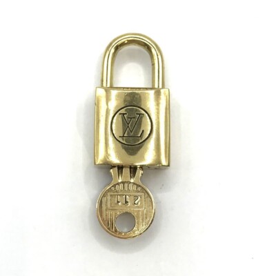 Louis Vuitton LV Cadena Padlock with key Gold Old Style Auth Random ...