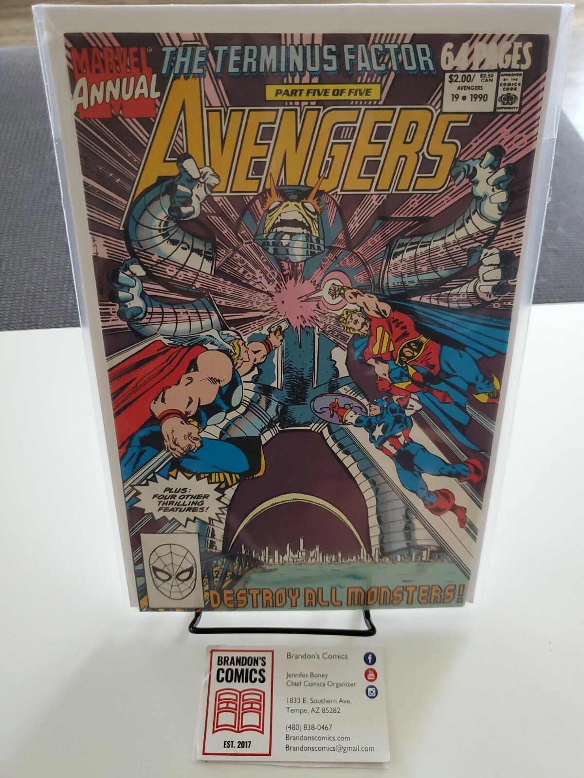 Marvel Comics 1990 THE AVENGERS ANNUAL THE TERMINUS FACTOR Part 5 #19 ...
