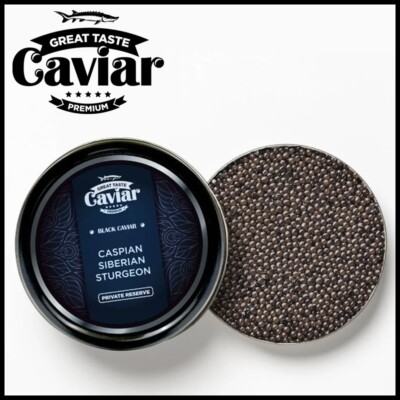 GREAT TASTE CASPIAN BELUGA SIBERIAN STURGEON 500G Gourmet Roe Overnight ...