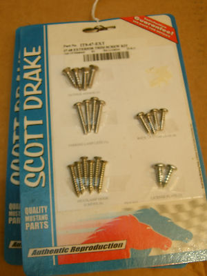 Mustang 1967 1968 Exterior Trim Screw Kit by Scott Drake | eBay Australia