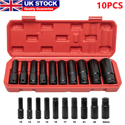 Deep Impact Socket 1/2" Drive Long Reach Thin Wall 10-Metric Sockets 10 ...