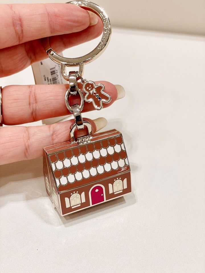 NWT Kate Spade Gingerbread House Keychain Bag Charm Fob K9270 Novelty ...