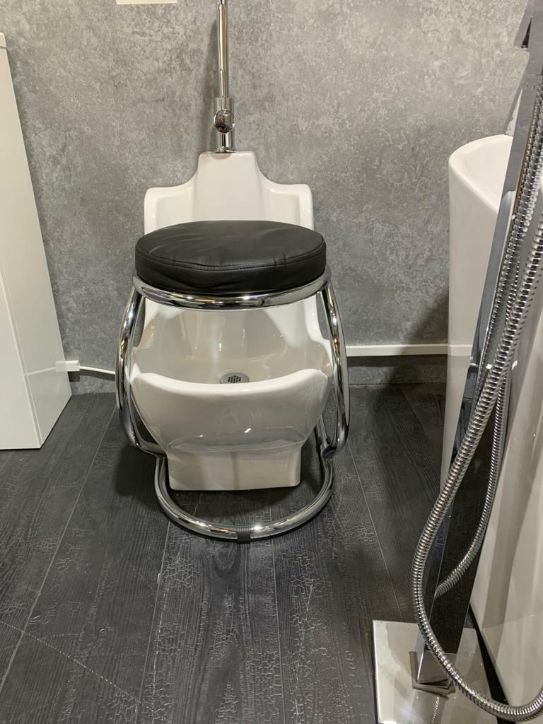 Ablution Wudu Wash Basin with Heavy Duty Chrome Chair Long Tap and Trap ...