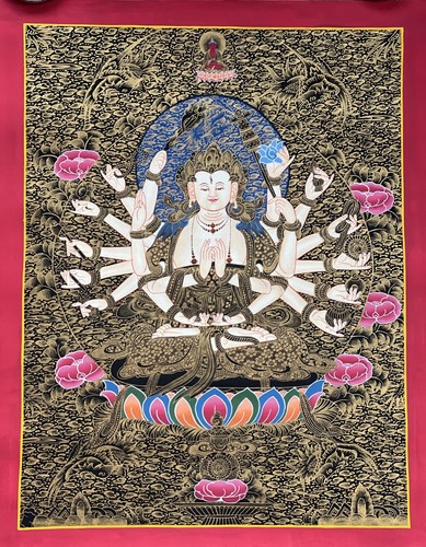 CHANDI/ CUNDI/ CHUNDI / TSUNDRI ORIGINAL MASTERPIECE TIBETAN THANGKA ...