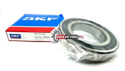 SKF 6216 2RS1 C3 DEEP GROOVE BALL BEARING, RUBBER SEALED 80x140x26 mm ...