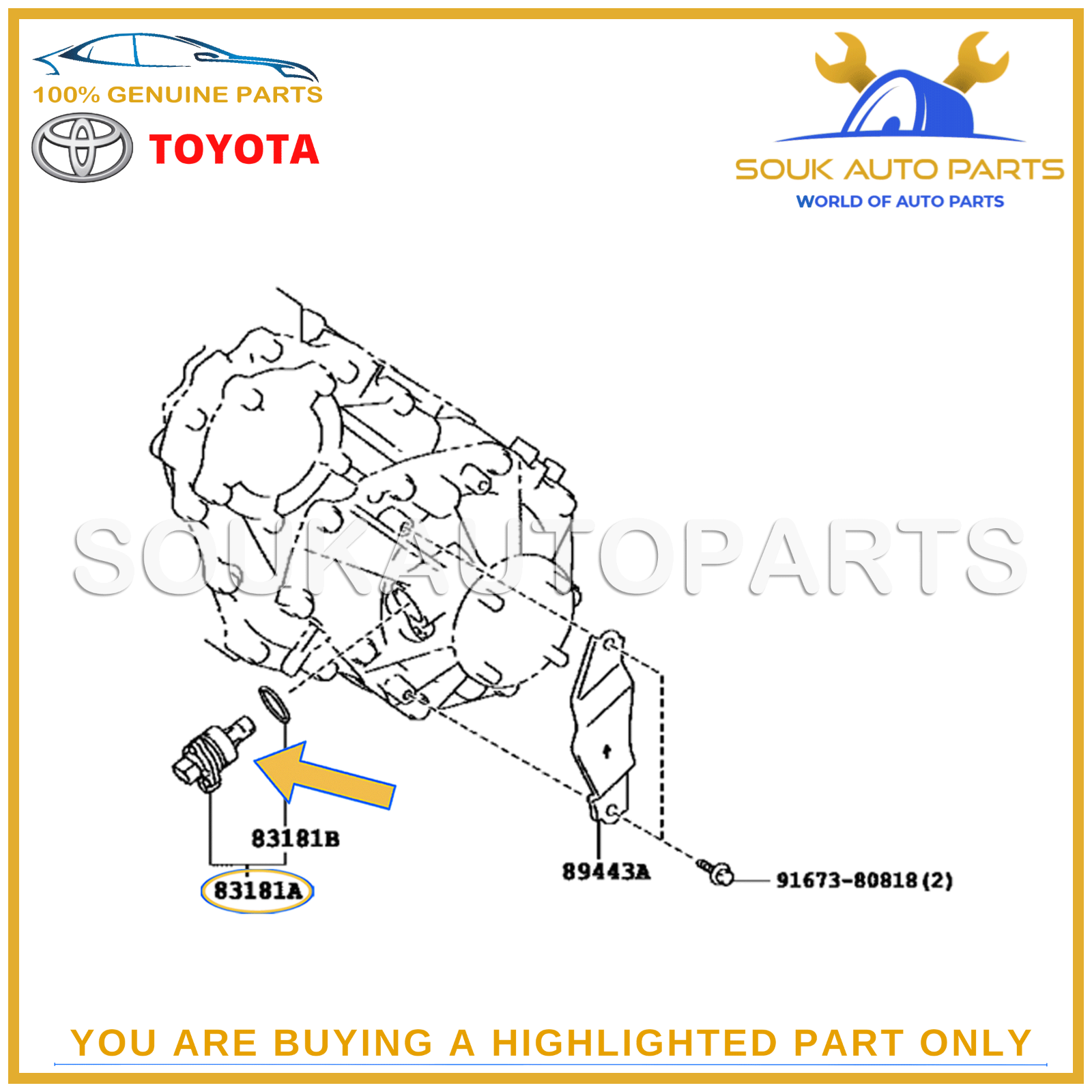 83181-12020 Genuine Toyota SENSOR, SPEEDOMETER 8318112020 OEM | eBay