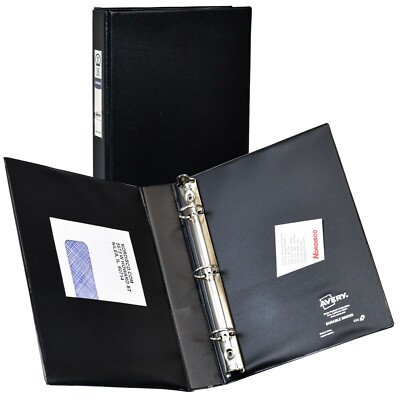 Avery 27257 Durable Mini Binder 5.5x8.5" 1" Round Ring Binder with ...