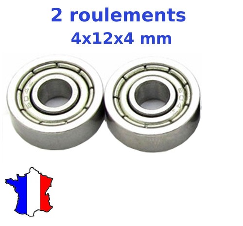 2x 604ZZ roulement à billes 4X12X4 BEARING ball 4*12*4 mm 604z | eBay